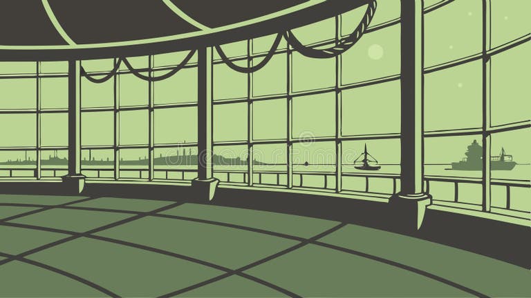 Glass Conservatory Interior Bright Architectural Space, Vector Design ...