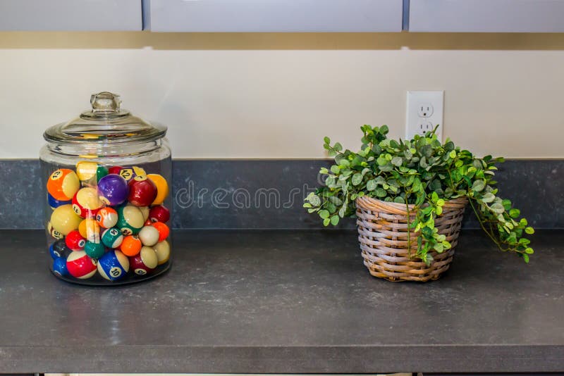 Glass Container of Pool Balls Stock Image - Image of balls, solids ...