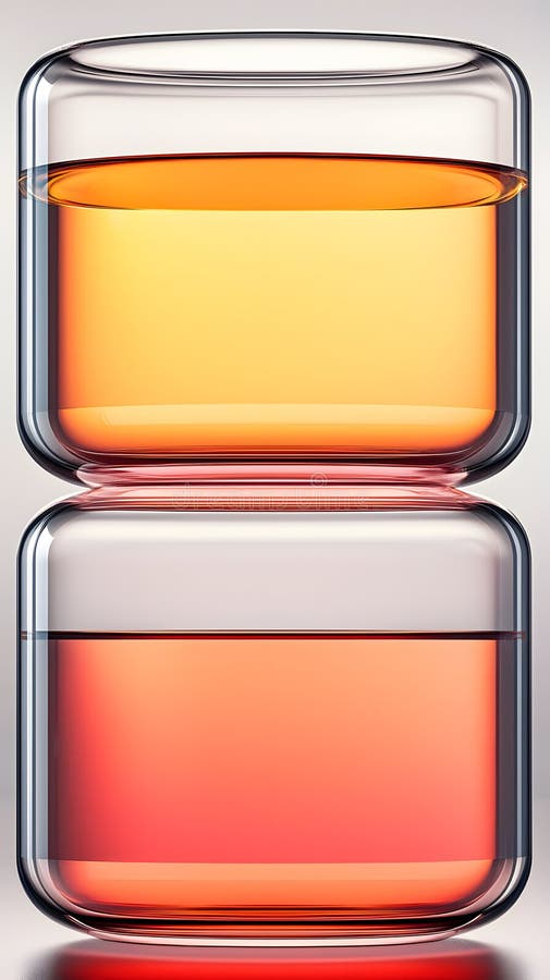 Glass Containers with Vibrant Colored Liquids Stock Illustration ...