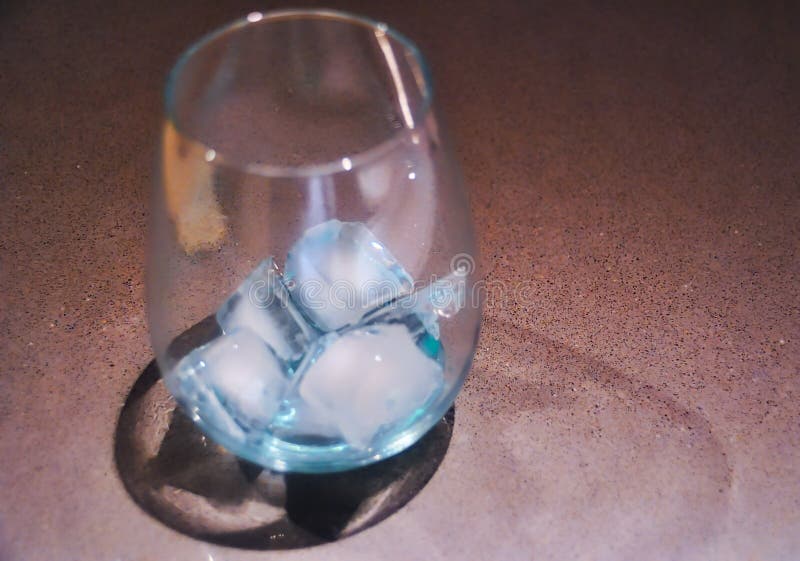 Glass with cool ice stock image. Image of closeup, restaurant - 88017935
