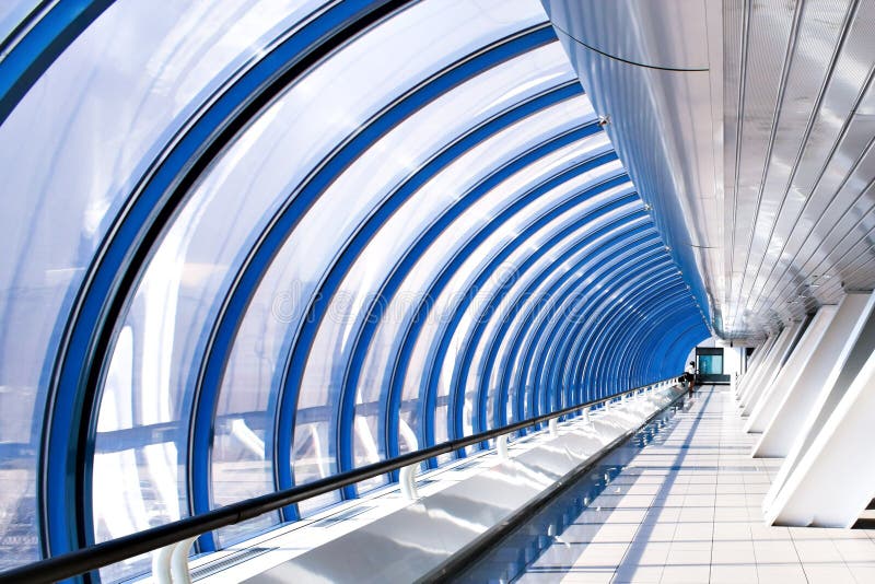 Glass corridor stock photo. Image of design, interior - 9572152