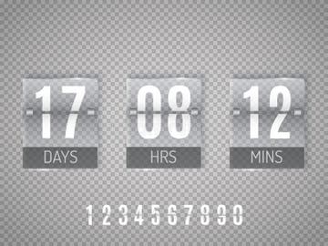 Day Countdown Timer Transparent Background Stock Illustrations – 392 ...