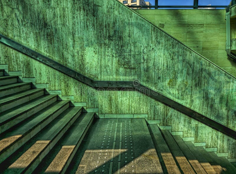 Glass Covered Access To the Bucharest Subway Stock Photo - Image of ...