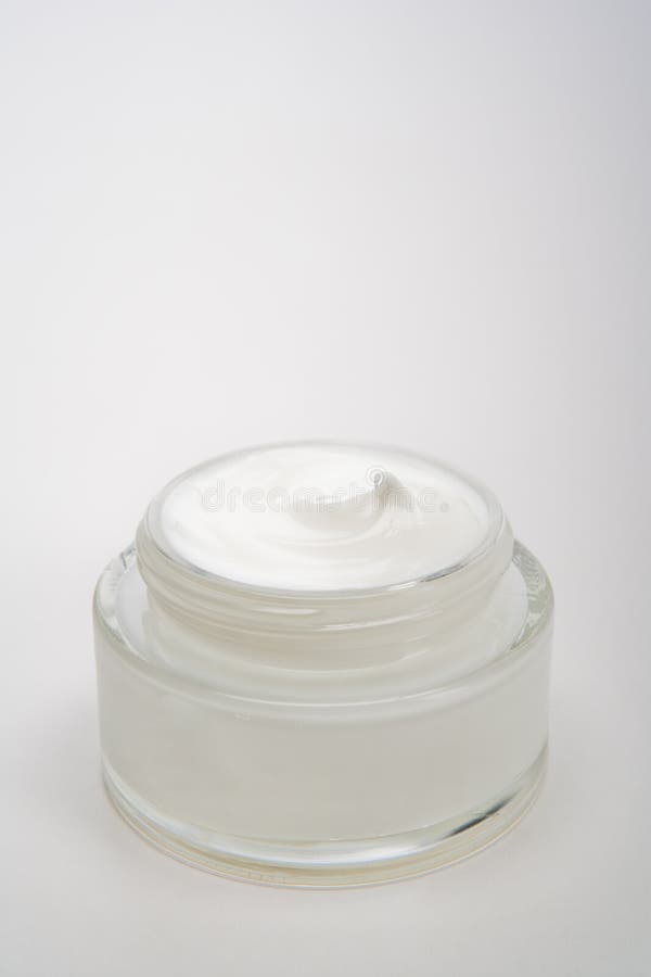 White cosmetic cream jar stock photo. Image of wellness - 7551866