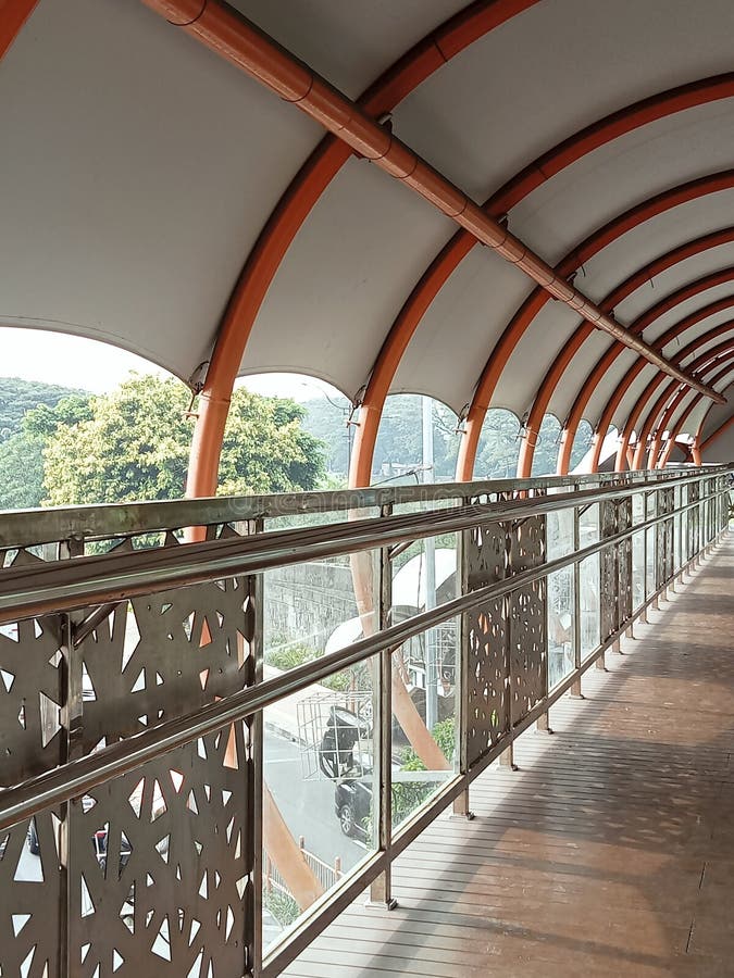 Glass Crossing Bridge Walls. Stock Photo - Image of glass, bridge ...