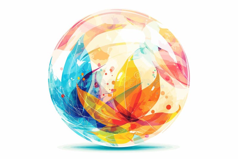 Glass Crystal Ball Isolated Illustration Stock Vector - Illustration of ...