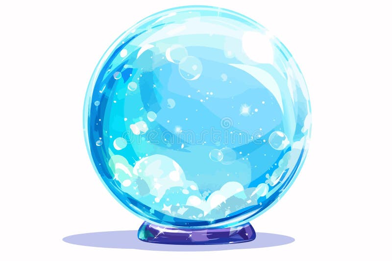 Glass Crystal Ball Isolated Illustration Stock Vector - Illustration of ...