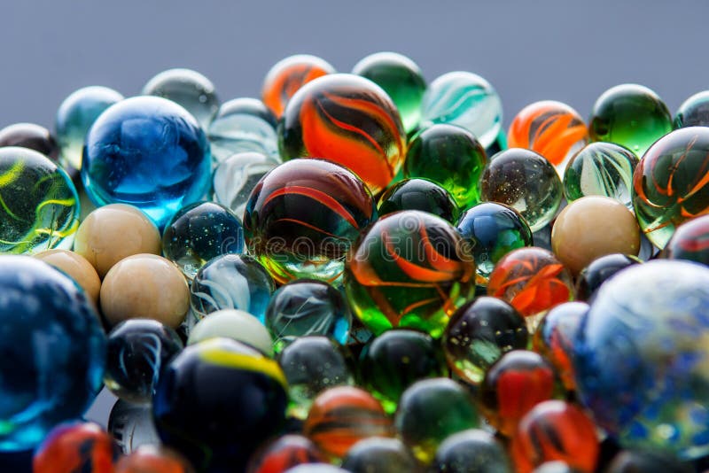 Glass, Crystal Marbles. Reflection on Glass. Stock Photo - Image of ...