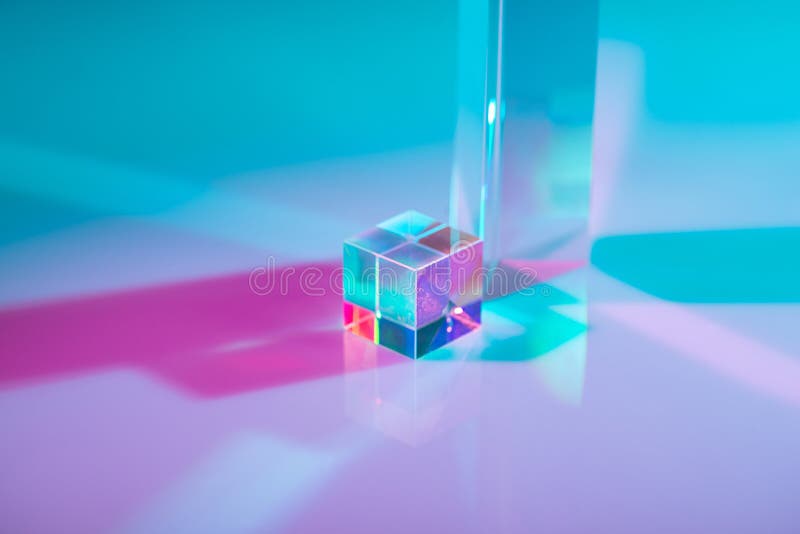 Glass Crystal Prism. Multicolor Light Effect Stock Image - Image of ...