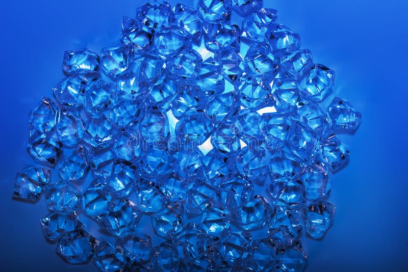Glass Crystals on the Blue Background Stock Photo - Image of brilliant ...