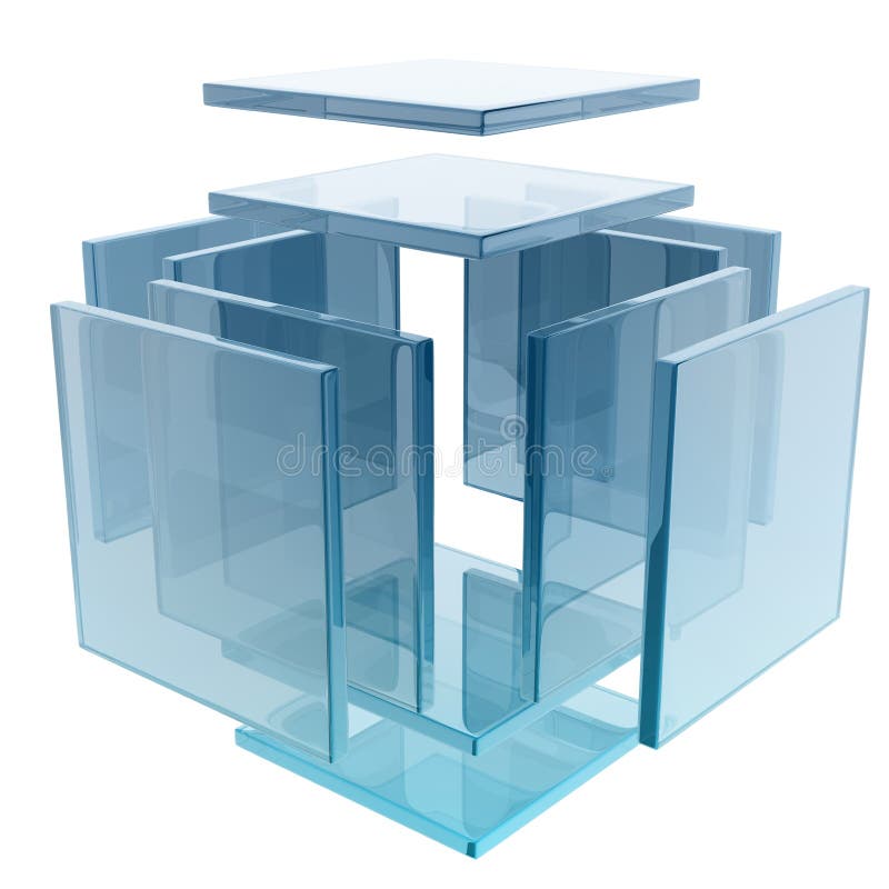 Glass cube stock illustration. Illustration of smooth - 46899104