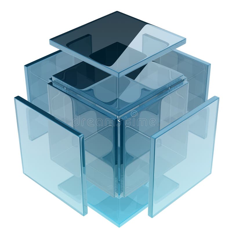 Glass cube stock illustration. Illustration of transparent - 46899356