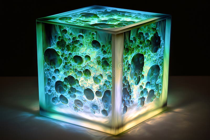 Glass Cube Stand. Glass Material. Cube Shape. Geometric. Generative AI ...
