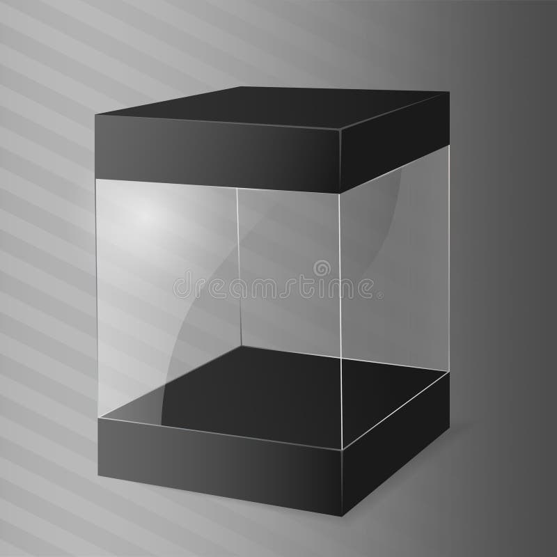 Glass Cube. Vector Illustration. Stock Vector - Illustration of frost ...
