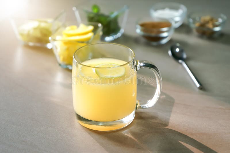 Glass Cup with Fresh Lemon Juice on Table Stock Image - Image of juice ...