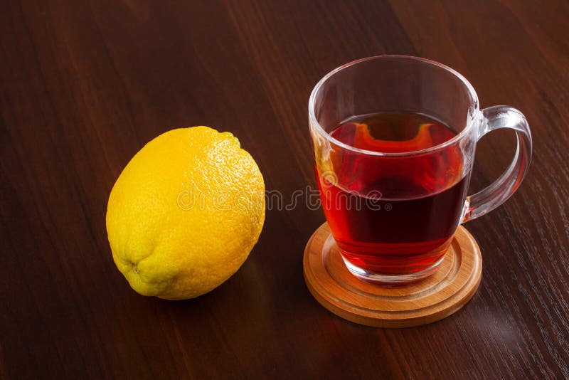 Glass Cup of Hot Tea and a Lemon Stock Image - Image of fresh, fruit ...