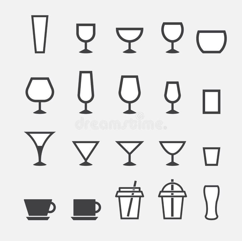 Glass and cup icon stock vector. Illustration of glass - 47723856