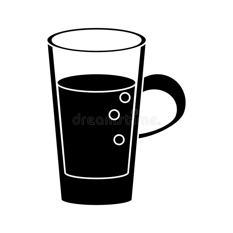 Glass Cup Juicy Refreshment Pictogram Stock Vector - Illustration of ...