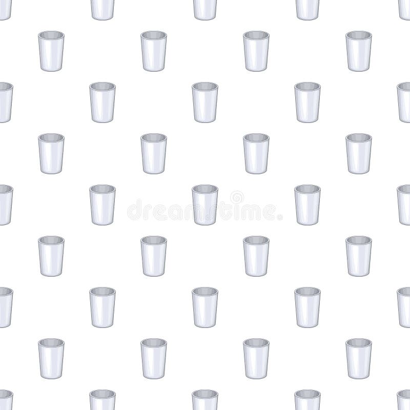 Glass Cup Pattern, Cartoon Style Stock Vector - Illustration of pattern ...