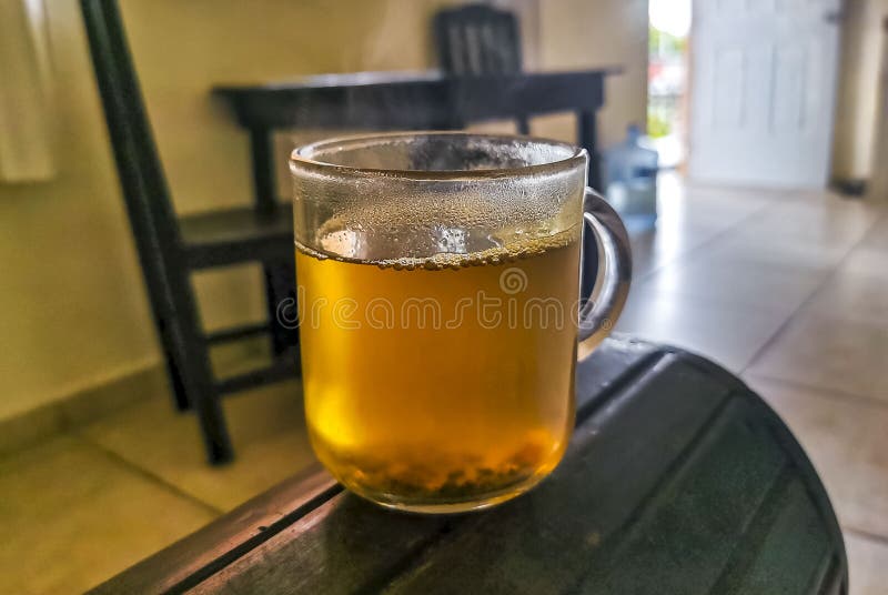 Glass or Cup Pot with Hot Ginger Tea Stock Image - Image of chai ...