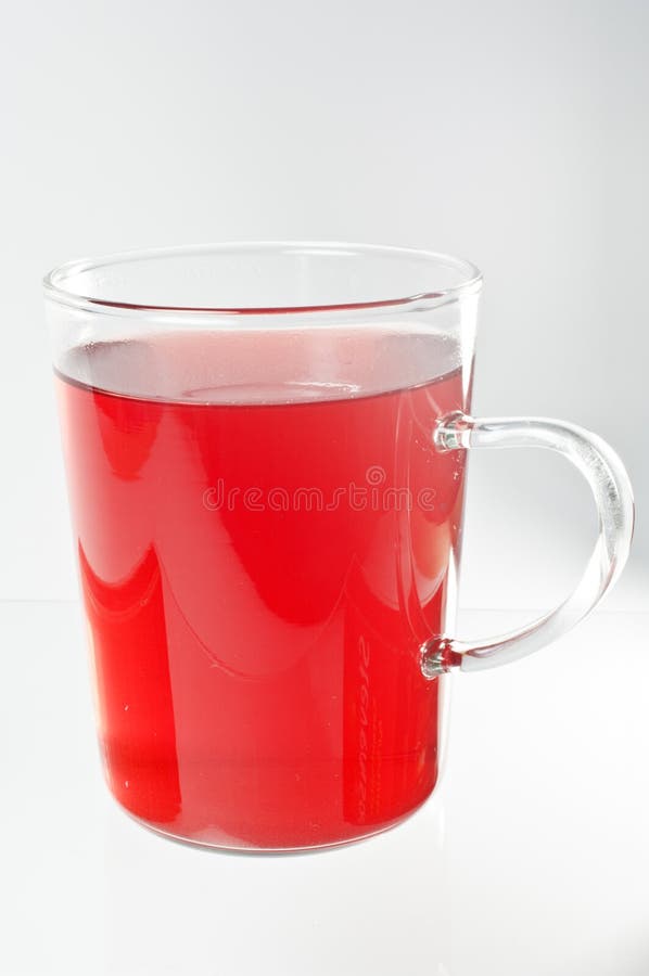 Glass cup with red tea stock photo. Image of sugar, rose - 12845470