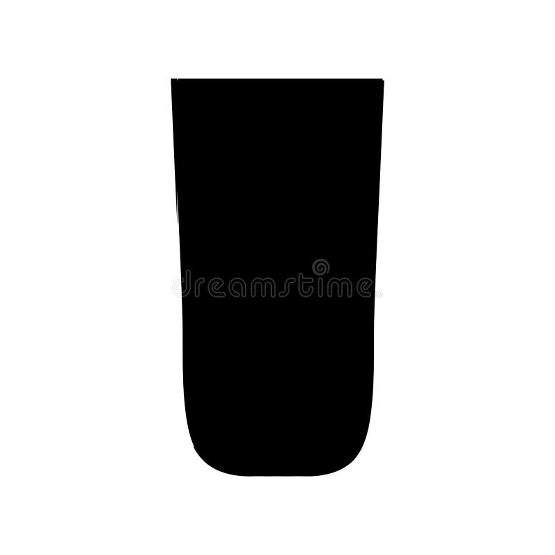 Glass cup silhouette stock vector. Illustration of single - 80482907