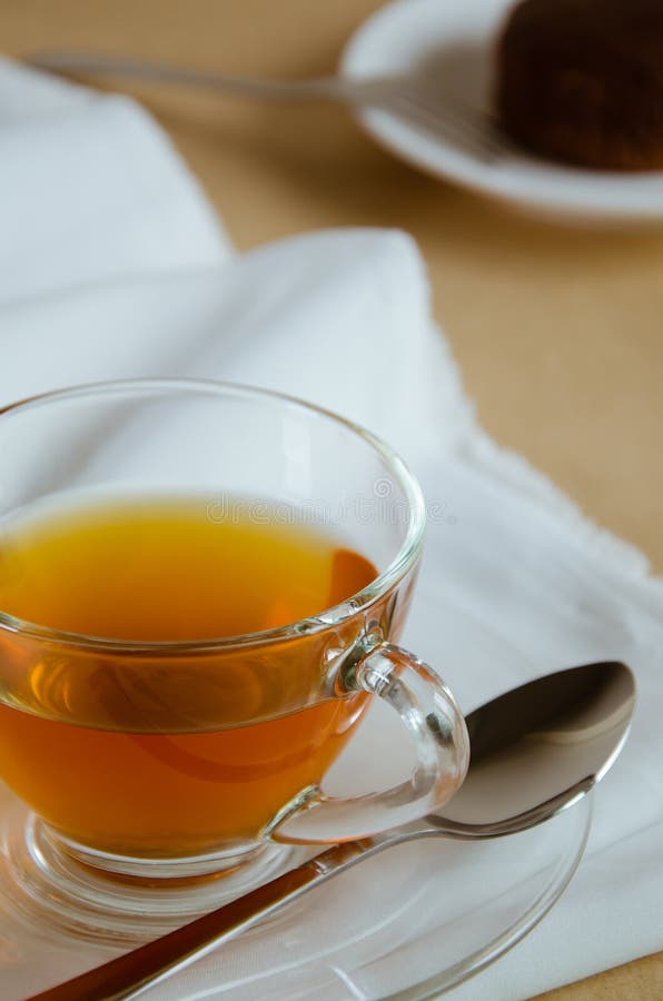Glass Cup of Tea for Tea Break Time. Stock Photo - Image of beverage ...