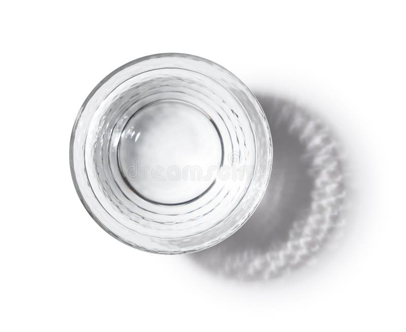 A Glass Cup of Water on a White Background Stock Image - Image of blank ...