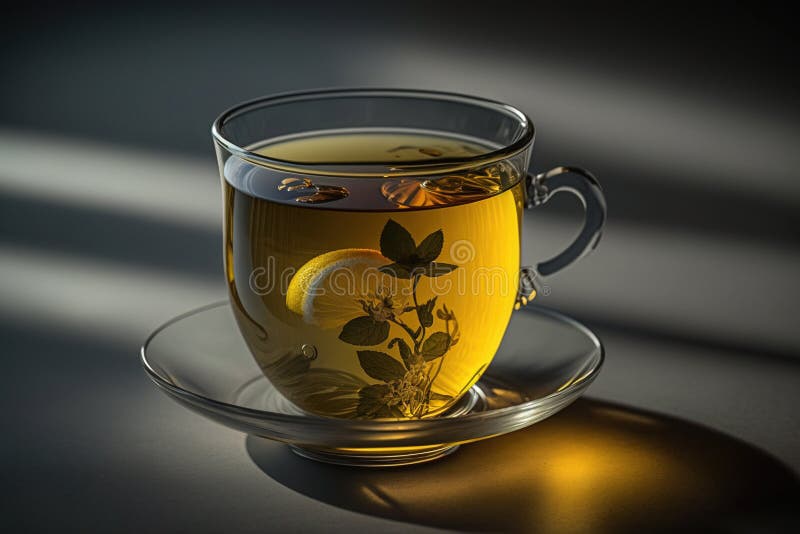 Glass Cup with Yellow Tea.Realistic Illustration Stock Illustration ...