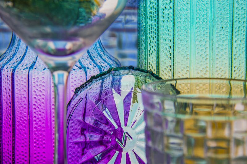 Close Ups of Various Glassware Combinations with Rich Colors and ...