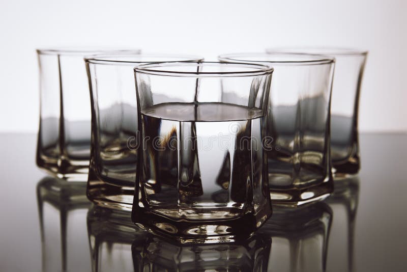 Glass cups stock image. Image of transparent, closeup - 142964525