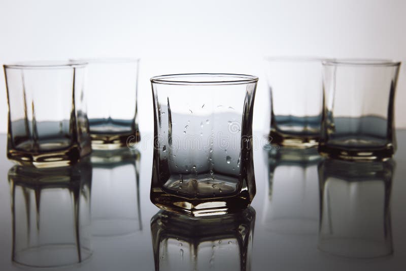 Glass cups stock image. Image of transparent, closeup - 142964525