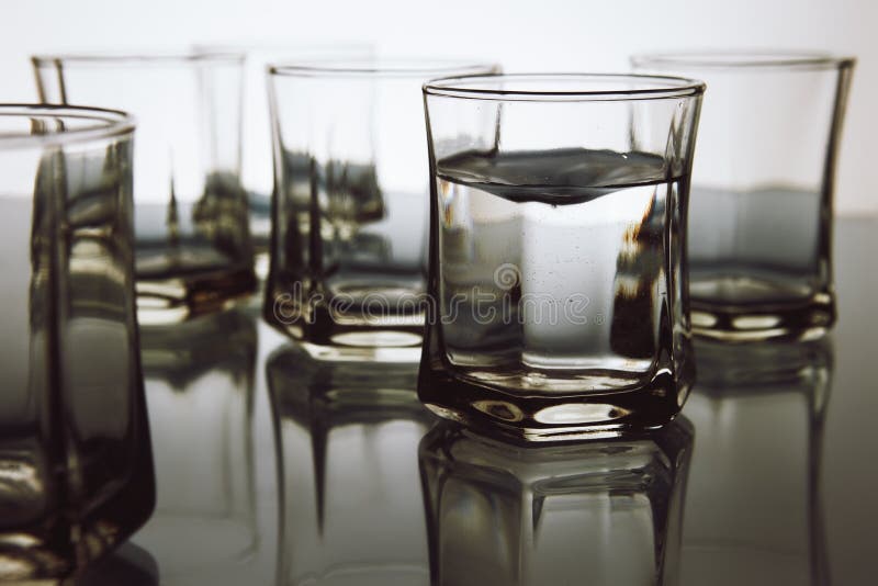 Glass cups stock image. Image of transparent, closeup - 142964525
