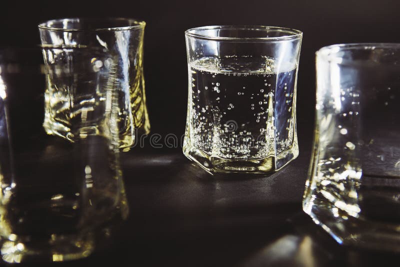 Glass cups stock image. Image of transparent, closeup - 142964525
