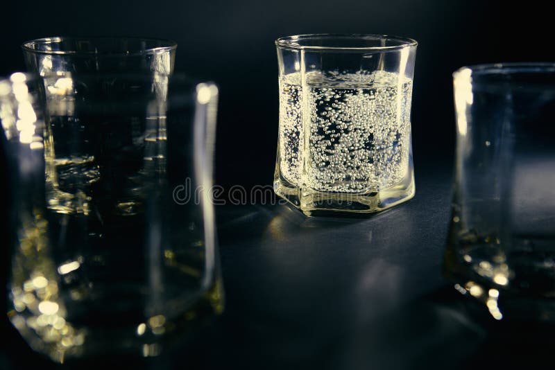 Glass cups stock image. Image of transparent, closeup - 142964525