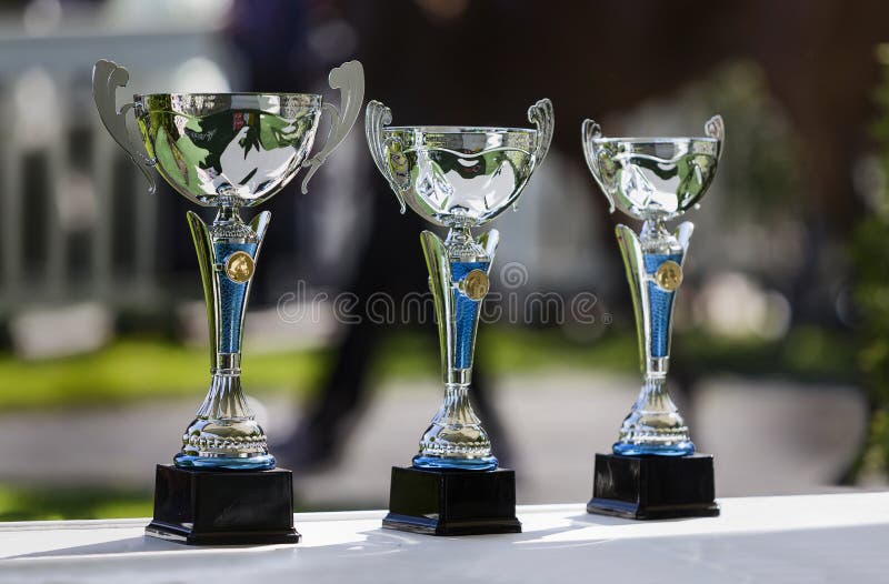 Glass cups for the winners stock photo. Image of competitive - 61075292
