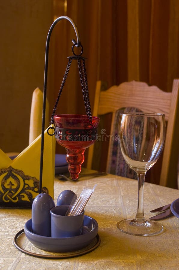 Glass and Cutlery are on the Table Stock Photo - Image of napkin, drink ...