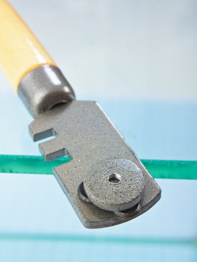 Glass cutter and ruler stock photo. Image of glazier - 124497508