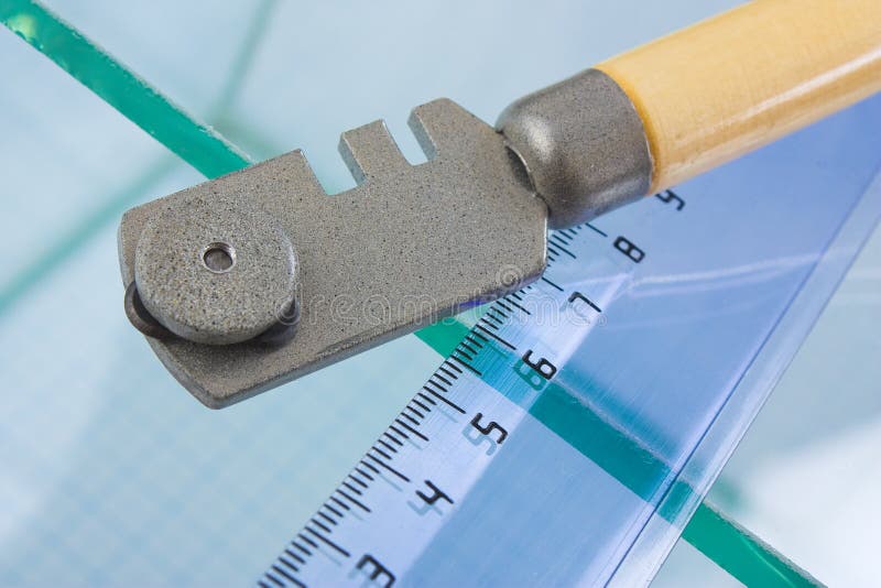 Glass cutting stock image. Image of ruler, industry, glass - 16658545