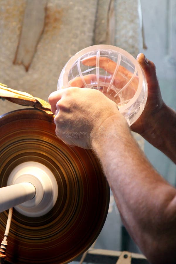Glass-cutting in factory stock photo. Image of production - 10664672