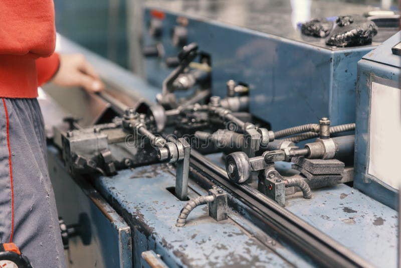 Glass cutting machine stock image. Image of color, industry - 90083633