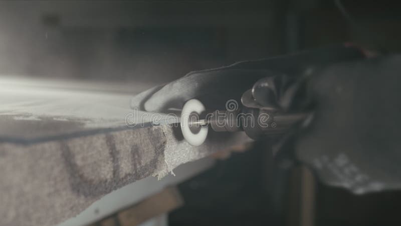 Glass Cutting and Processing for Fireplace Doors. Circular Glass Cutter ...