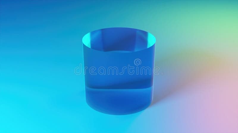 Blue Glass Cylinder stock illustration. Illustration of experiment ...