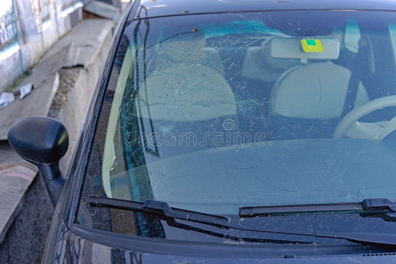 Glass Damaged Windscreen stock photo. Image of fragile - 360370058