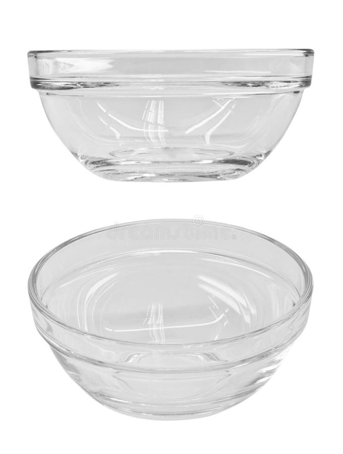 Glass Deep Transparent Bowl. Stock Photo - Image of single, meal: 37111330