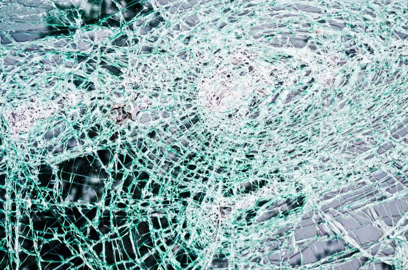Glass Destroyed in Thousands of Cracks and Tears Stock Image - Image of ...