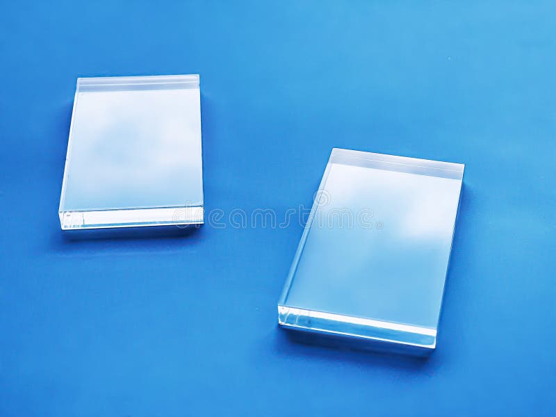 Glass Device on Blue Background, Future Technology and Abstract Screen ...