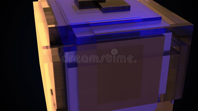 Glass digital cubes stock illustration. Illustration of light - 270323899
