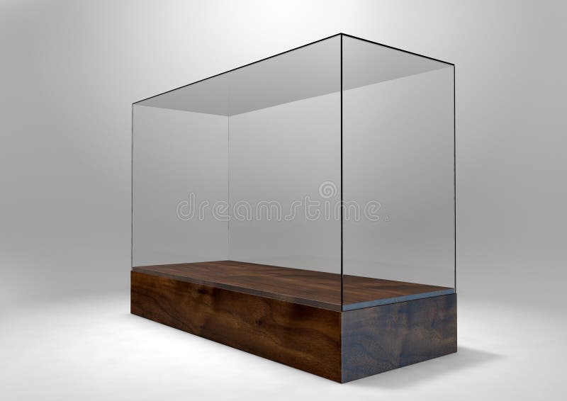 Glass Display Case stock illustration. Illustration of frame - 85277411