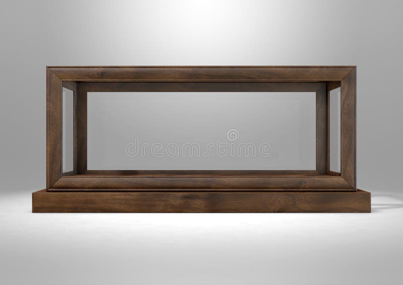 Glass Display Case stock illustration. Illustration of protecting ...